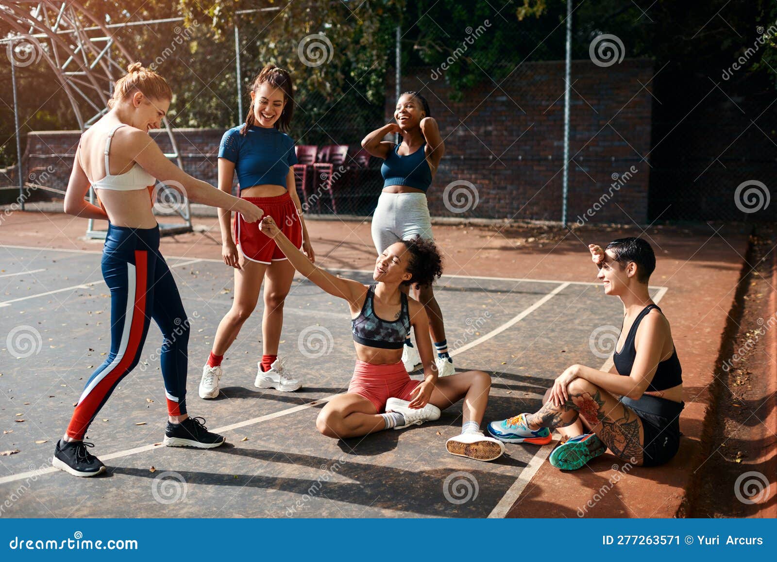 You Played So Well Out There A Diverse Group Of Sportswomen Bonding