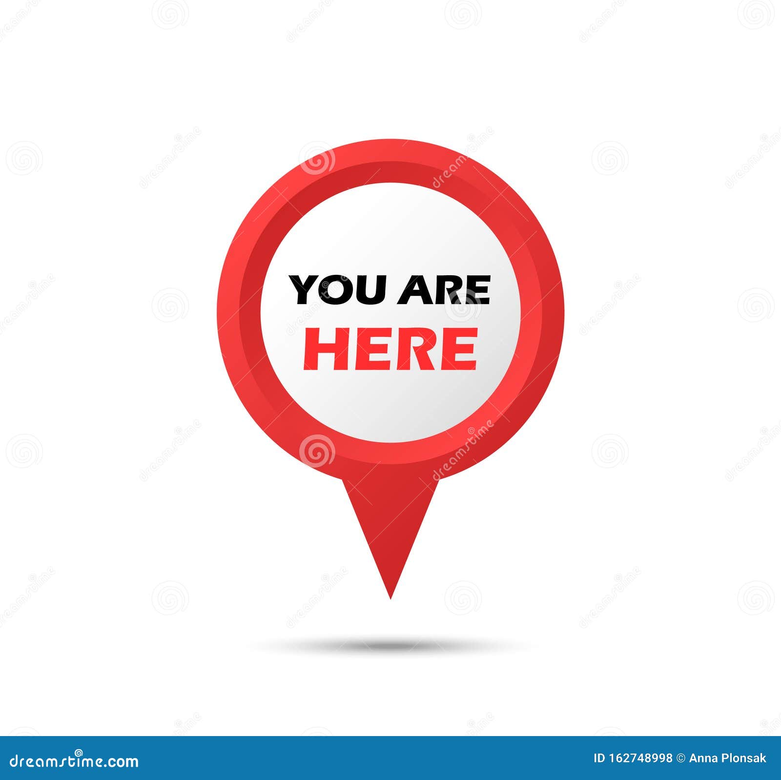 Map Pin Pointer. You Are Here Sign Vector Illustration | CartoonDealer ...