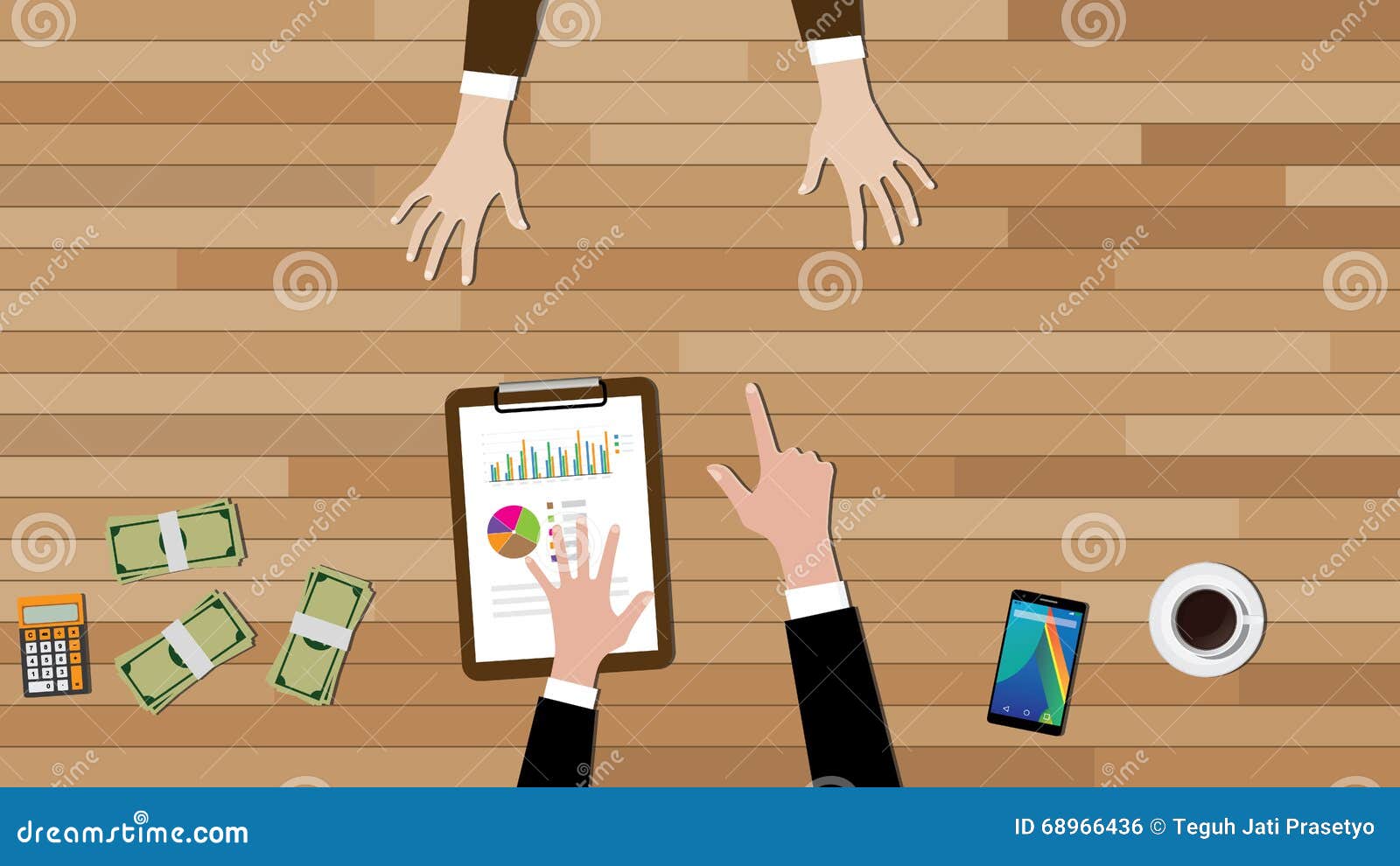 Boss Pointing His Finger To His Employee Vector Illustration ...