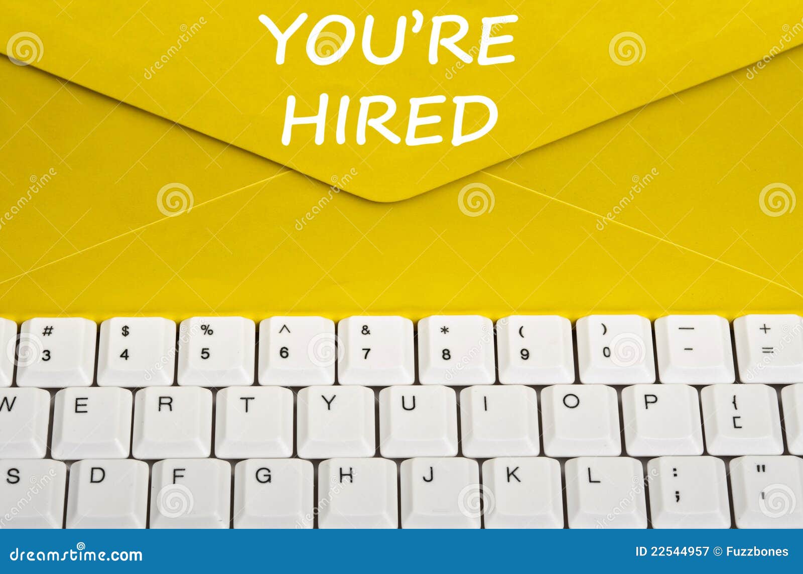 You re hired message stock image. Image of help, correspondence - 22544957