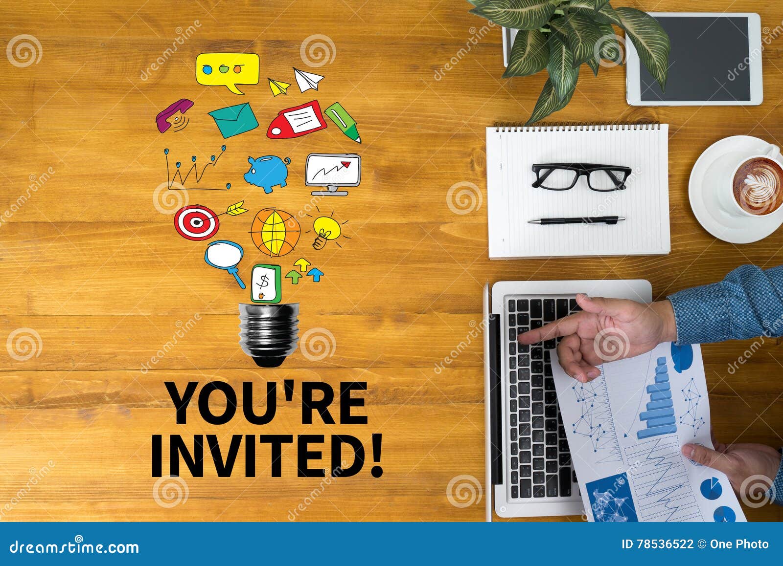 YOU RE INVITED! stock photo. Image of isolated, picnic - 78536522