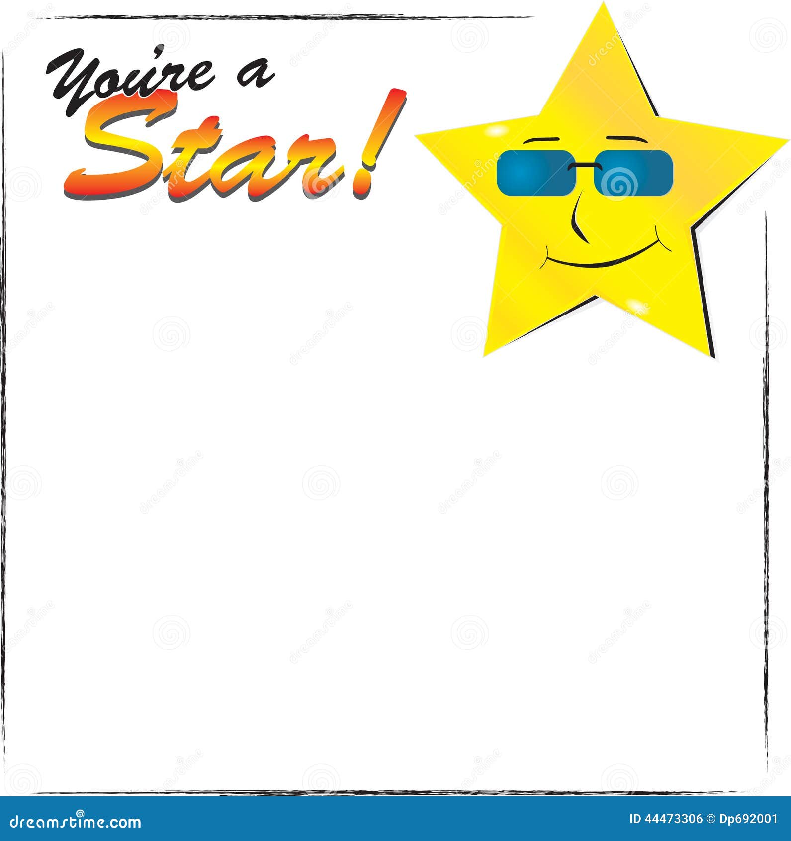 You re a star stock vector. Illustration of black, congratulate - 44473306