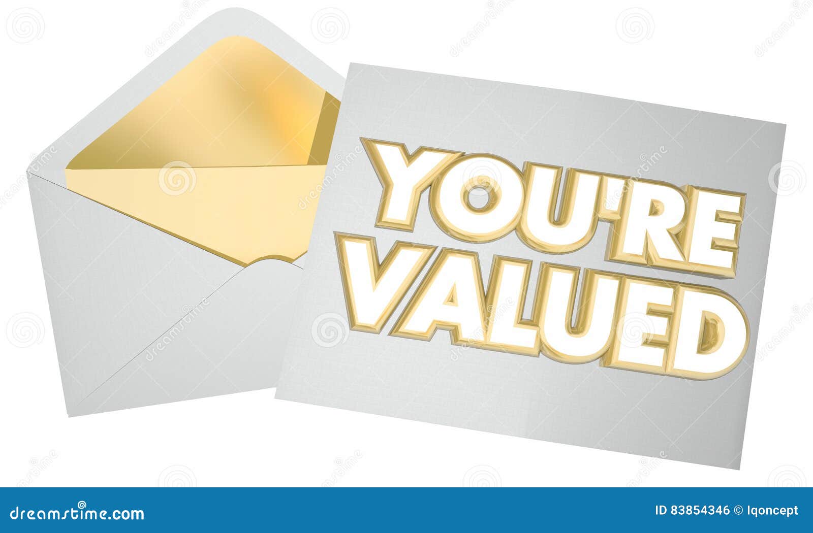 You`re Valued Recognition Appreciation Message Stock Illustration ...