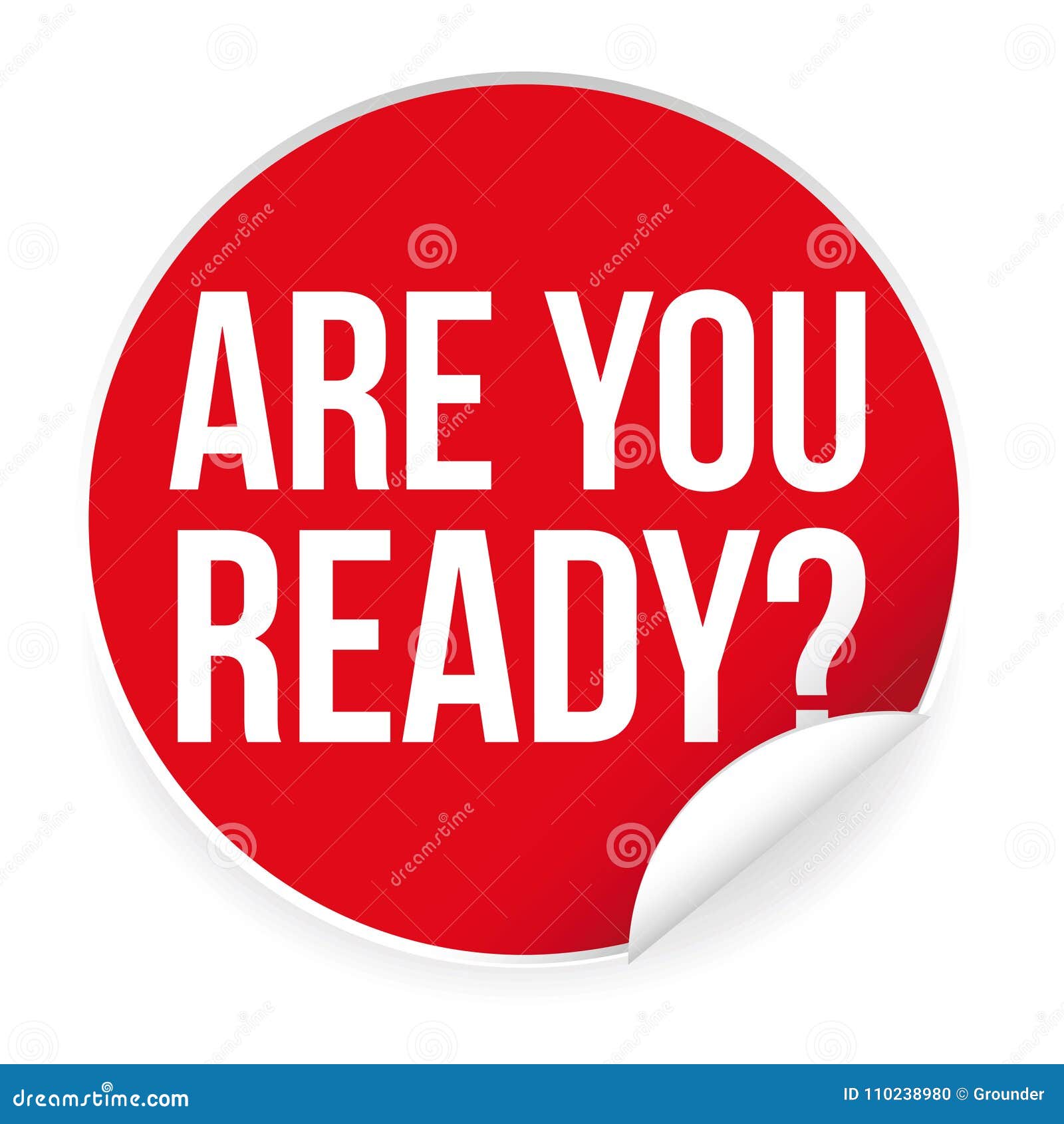 Are You Ready Label Sticker Stock Vector - Illustration of graphic ...