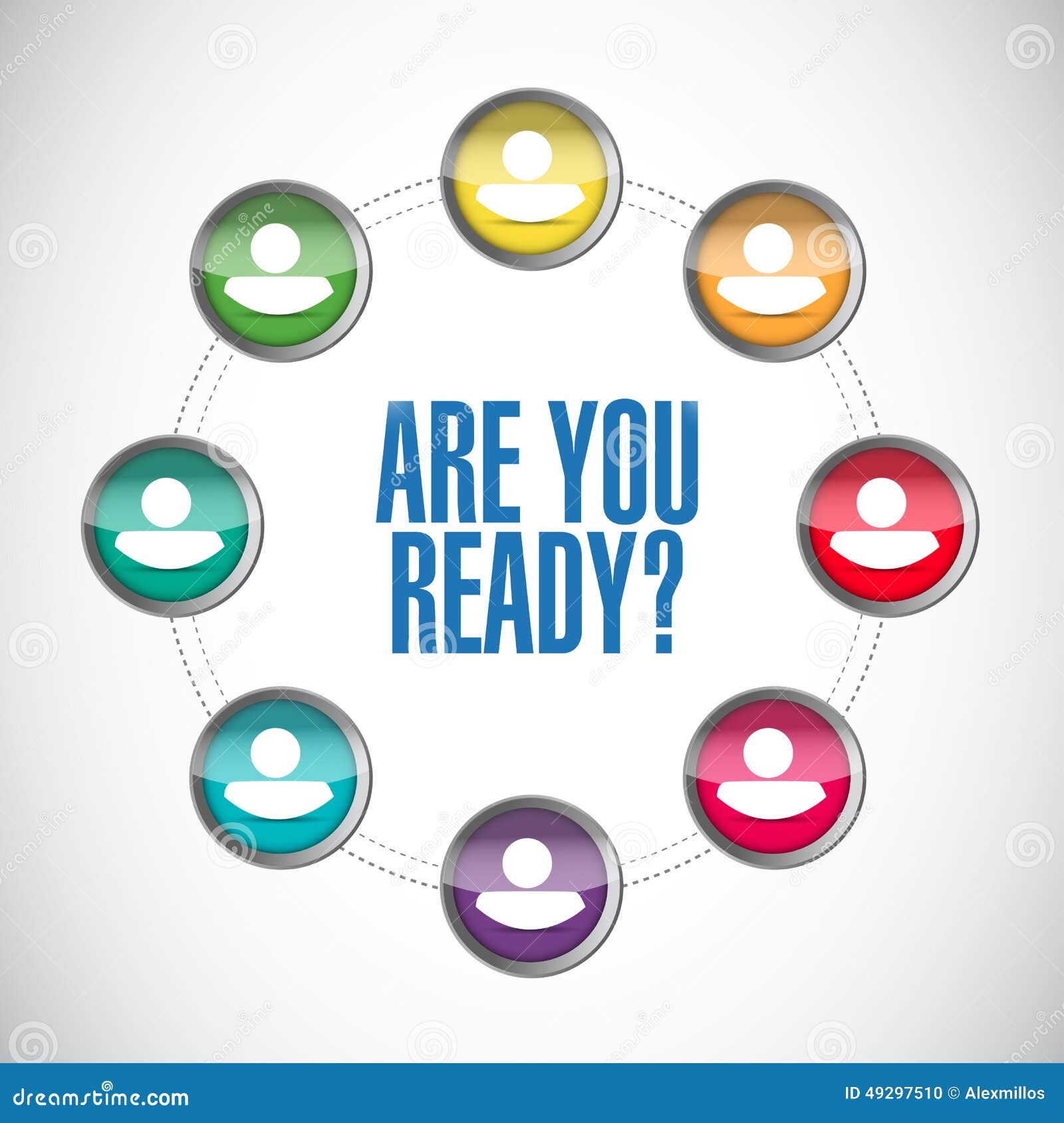 Are You Ready People Message Illustration Stock Photo - Image of mark ...