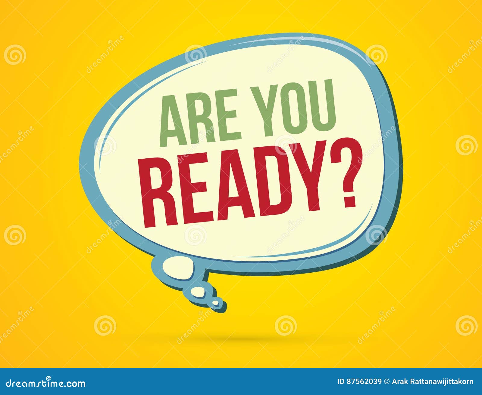 Are You Ready Text. Get Ready - Big Sign With Megaphone. Screen ...