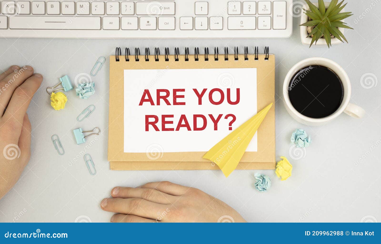 Are You Ready Text Written on Notebook Page, Stock Photo - Image of ...