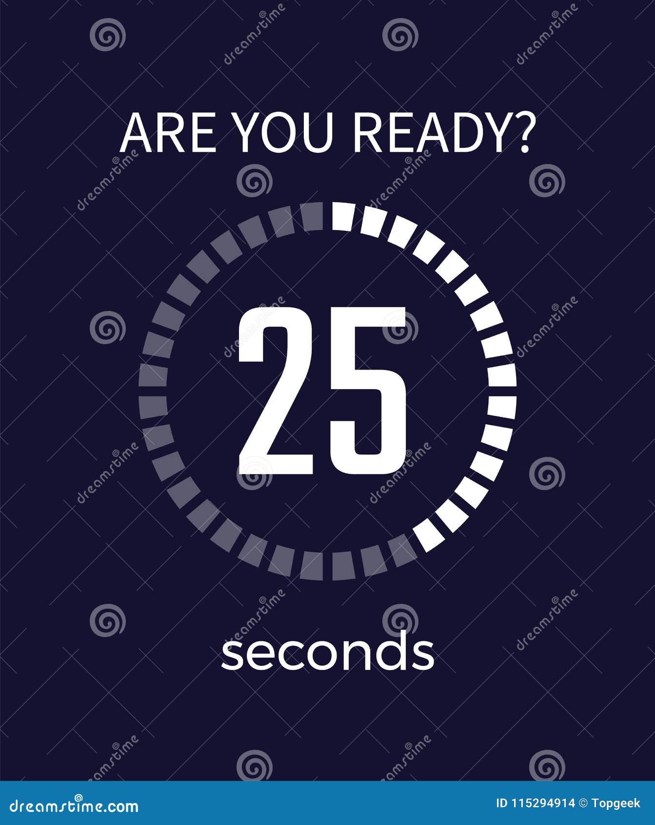 Are You Ready Timer Seconds on Vector Illustration Stock Vector ...