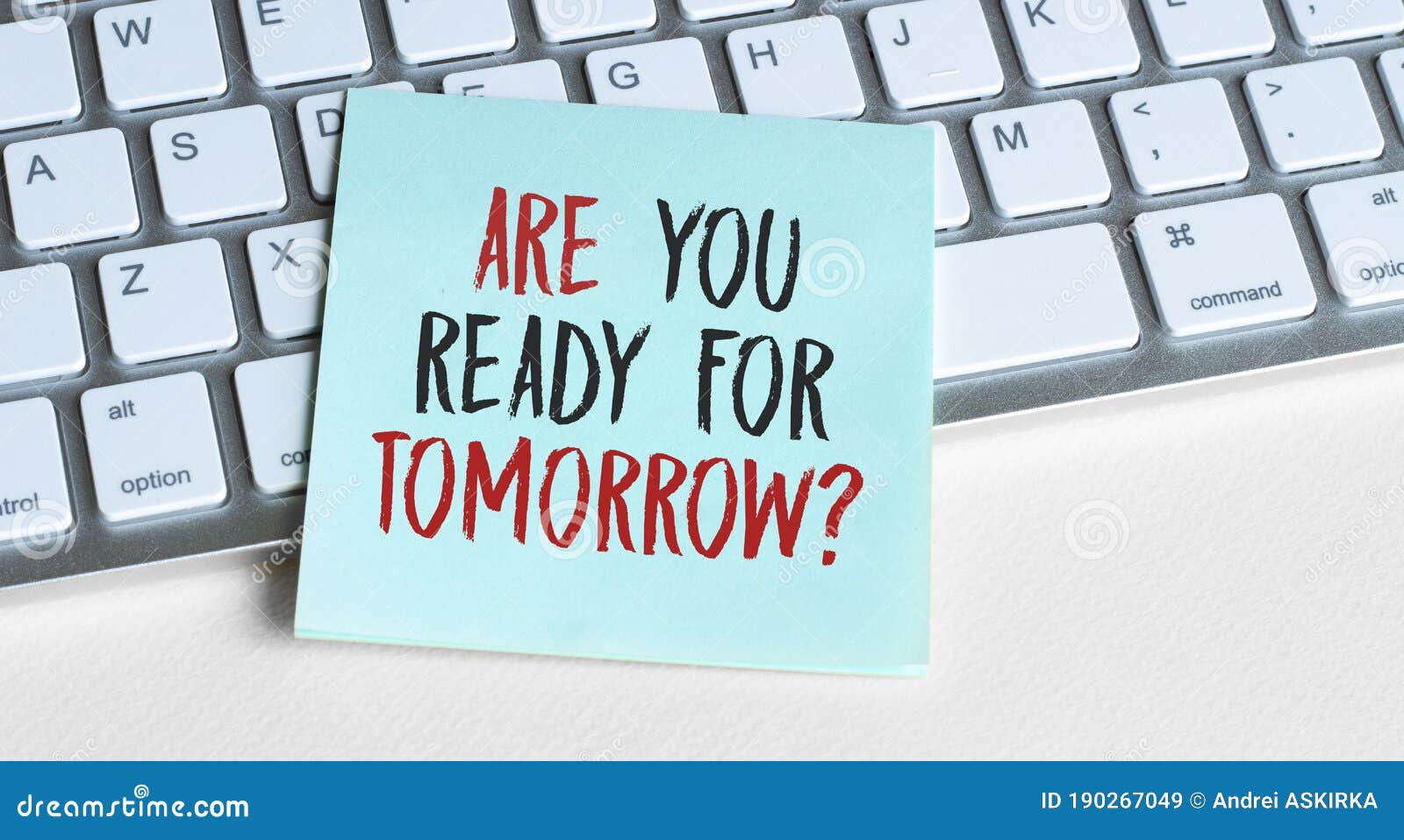 Are You Ready for Tomorrow Word Concept on Sticker on the Keyboard ...