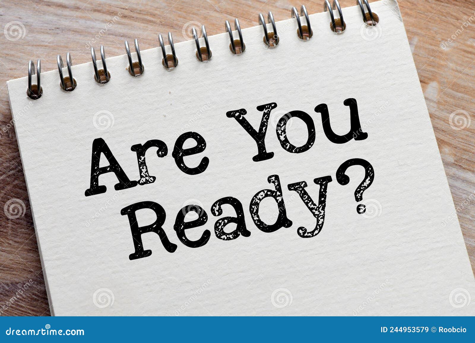 Are You Ready? Words Written on a Piece of Paper Stock Image - Image of ...