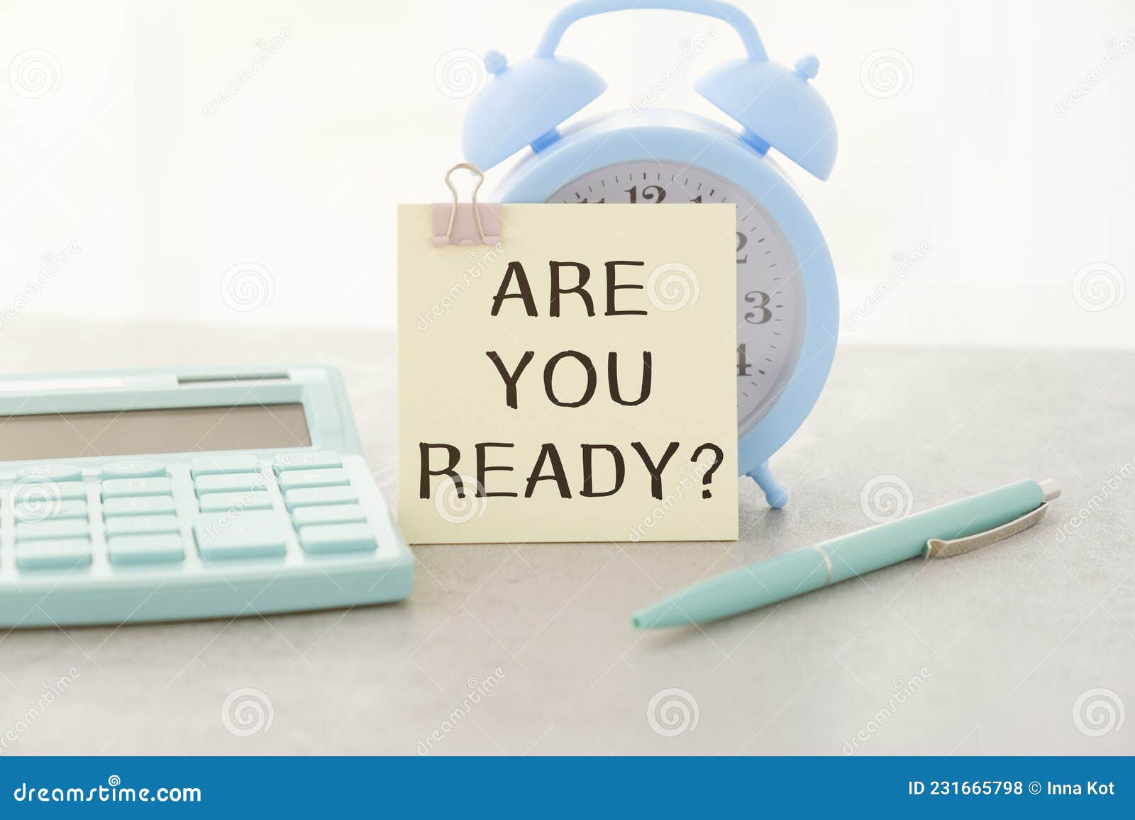 Are You Ready, Written on an Yellow Sticky Note Stock Photo - Image of ...