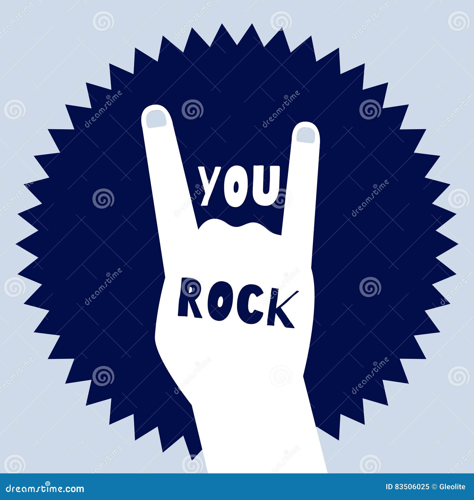 You Rock Poster Template. Devil`s Horns Sign Stock Vector ...
