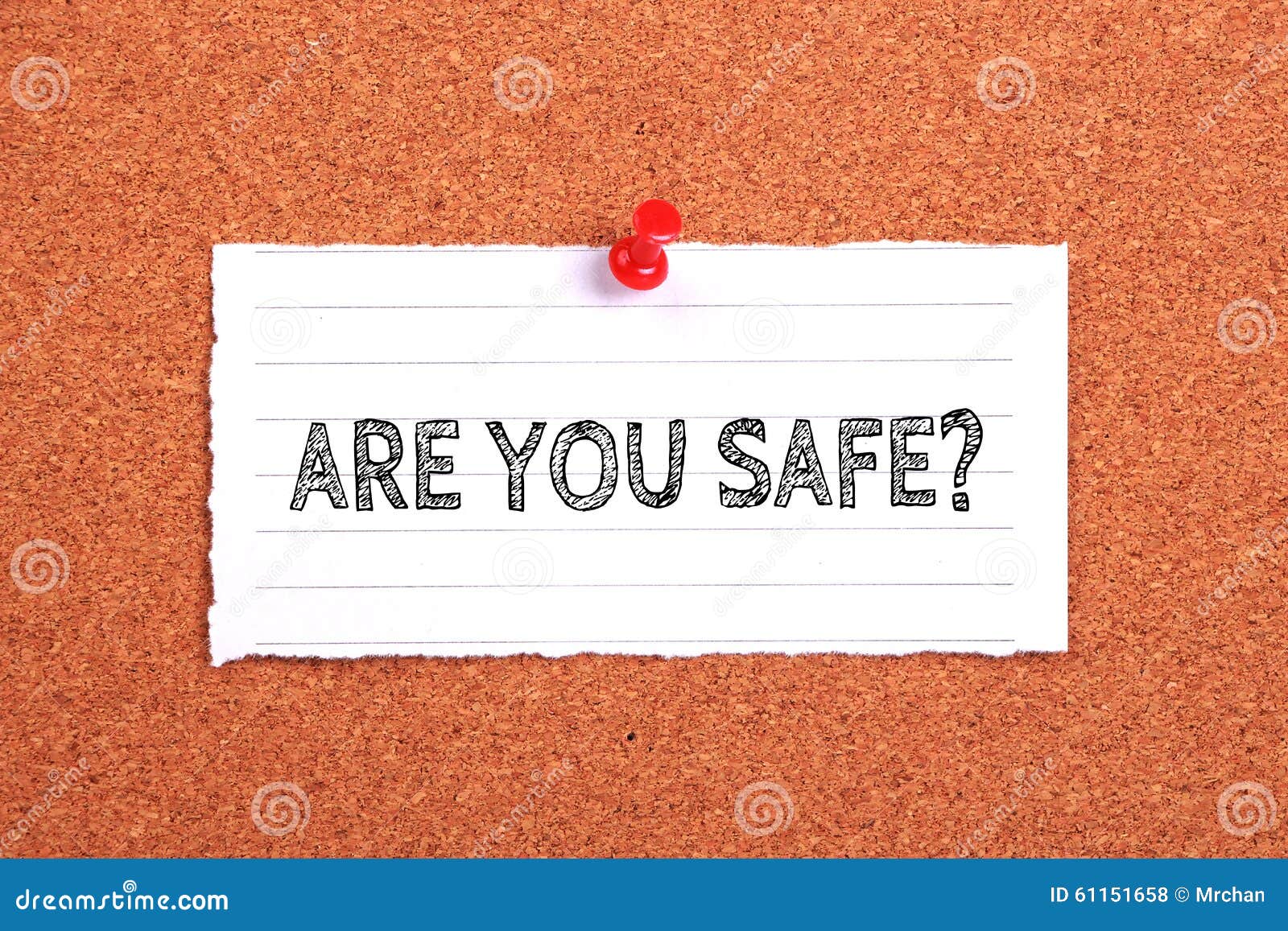 Are You Safe stock photo. Image of note, marker, access - 61151658