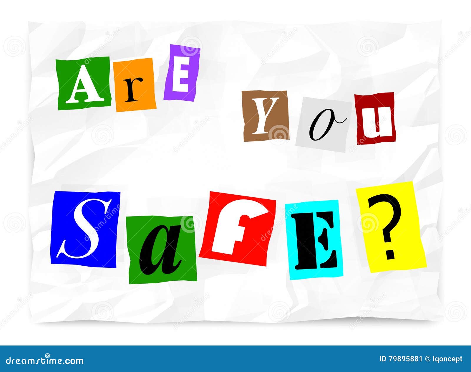 Are You Safe Security Ransom Note Words Stock Illustration ...