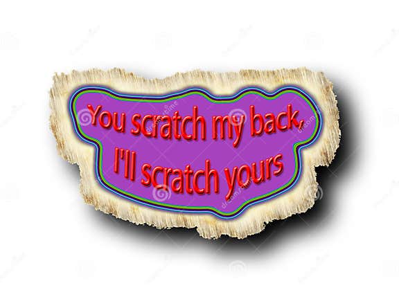 You Scratch My Back I`ll Scratch Yours Stock Illustration