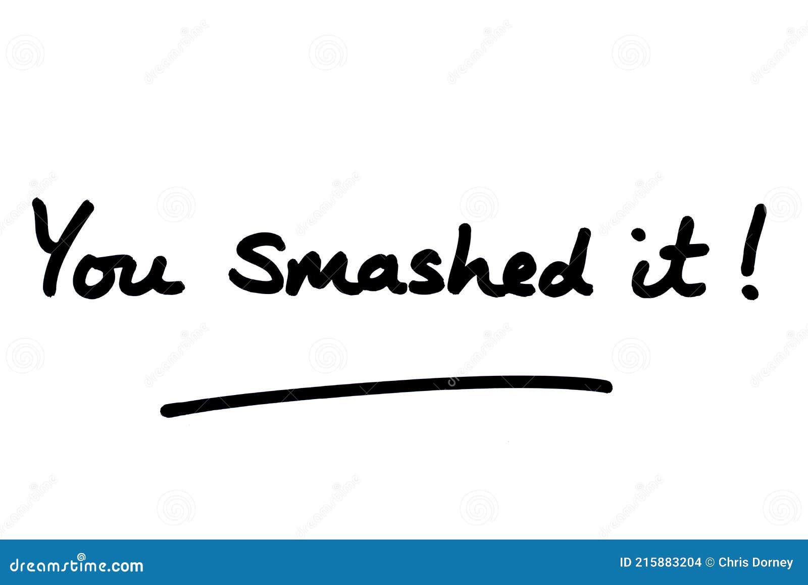 You smashed it stock illustration. Illustration of smashed - 215883204