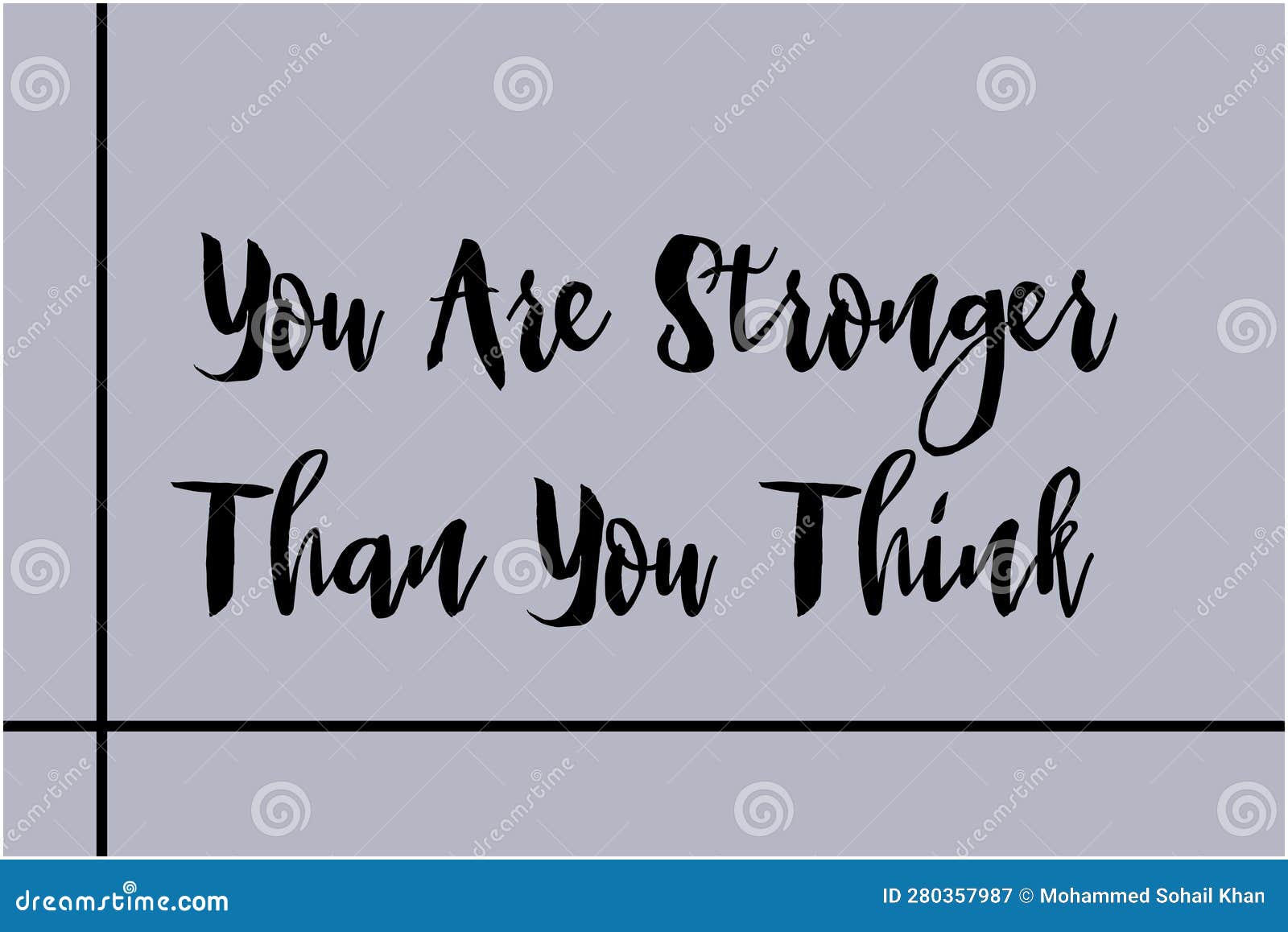 You Are Stronger Than You Think Bold Typography Text Lettering Quote