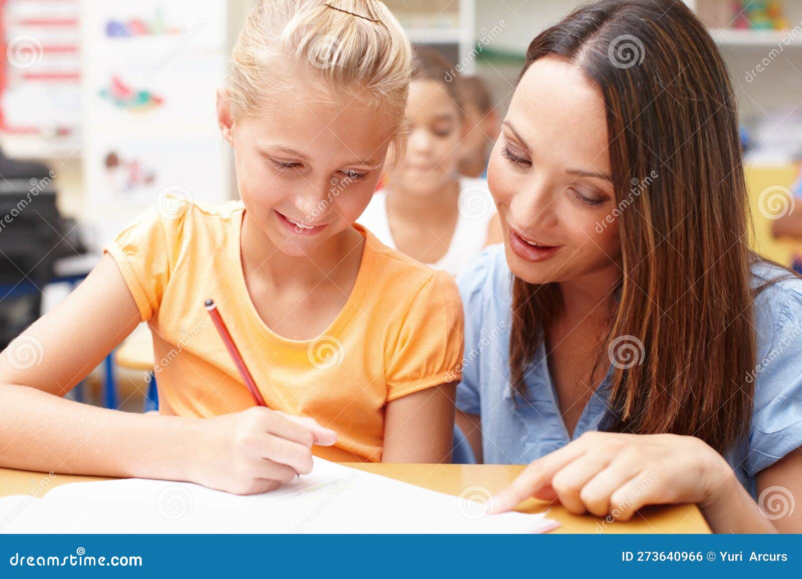 Are You Sure about this Answer. a Beautiful Young Teacher Assisting a ...