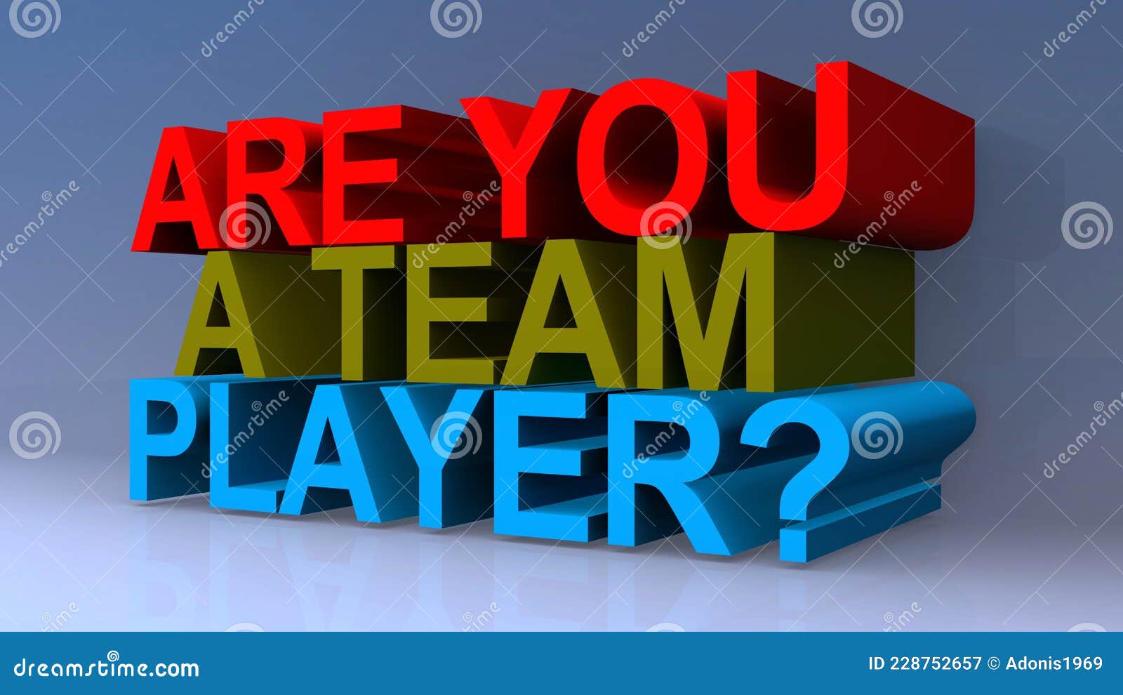 Are You a Team Player on Blue Stock Illustration - Illustration of ...