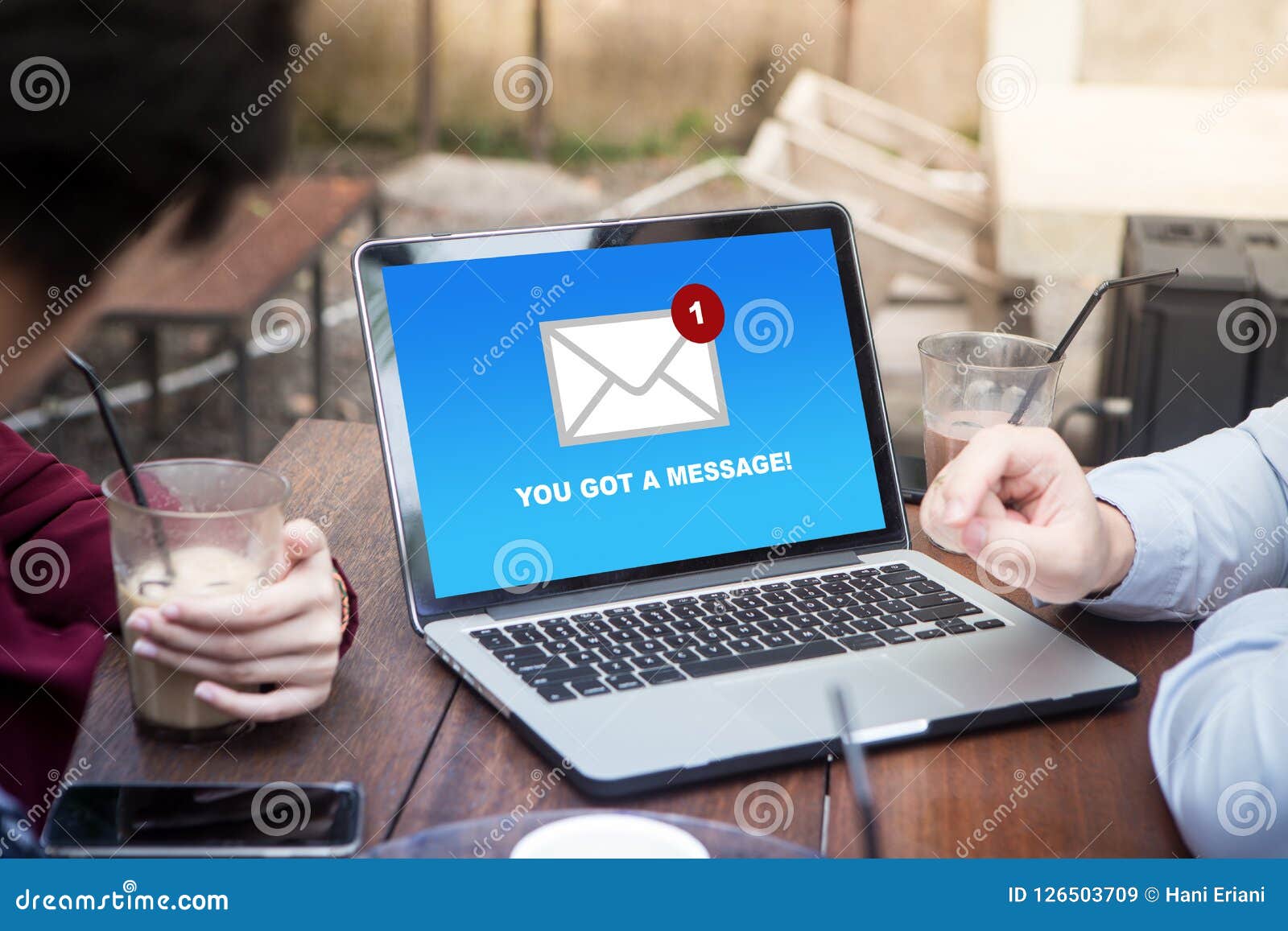 You`ve Got a Mail Message on Laptop Screen Concept Stock Image - Image ...