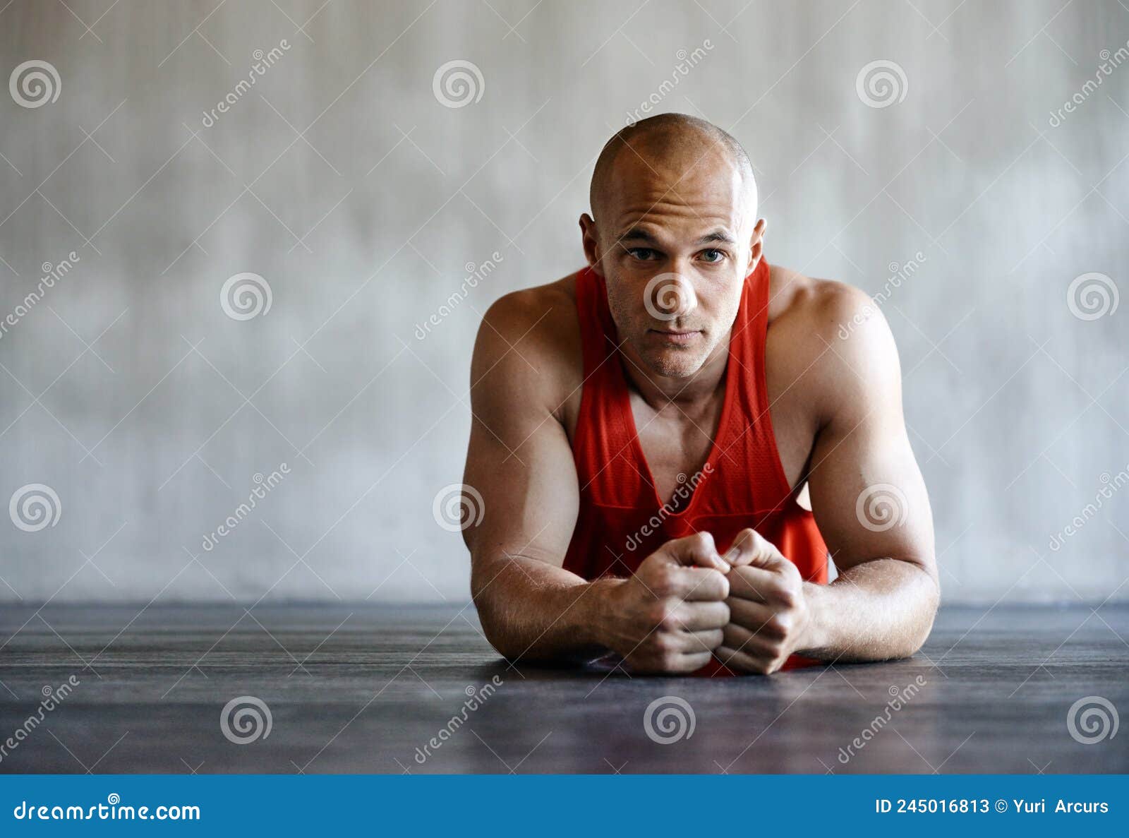 You Ve Got To Push it. Shot of a Man Doing a Challenging Workout at the ...