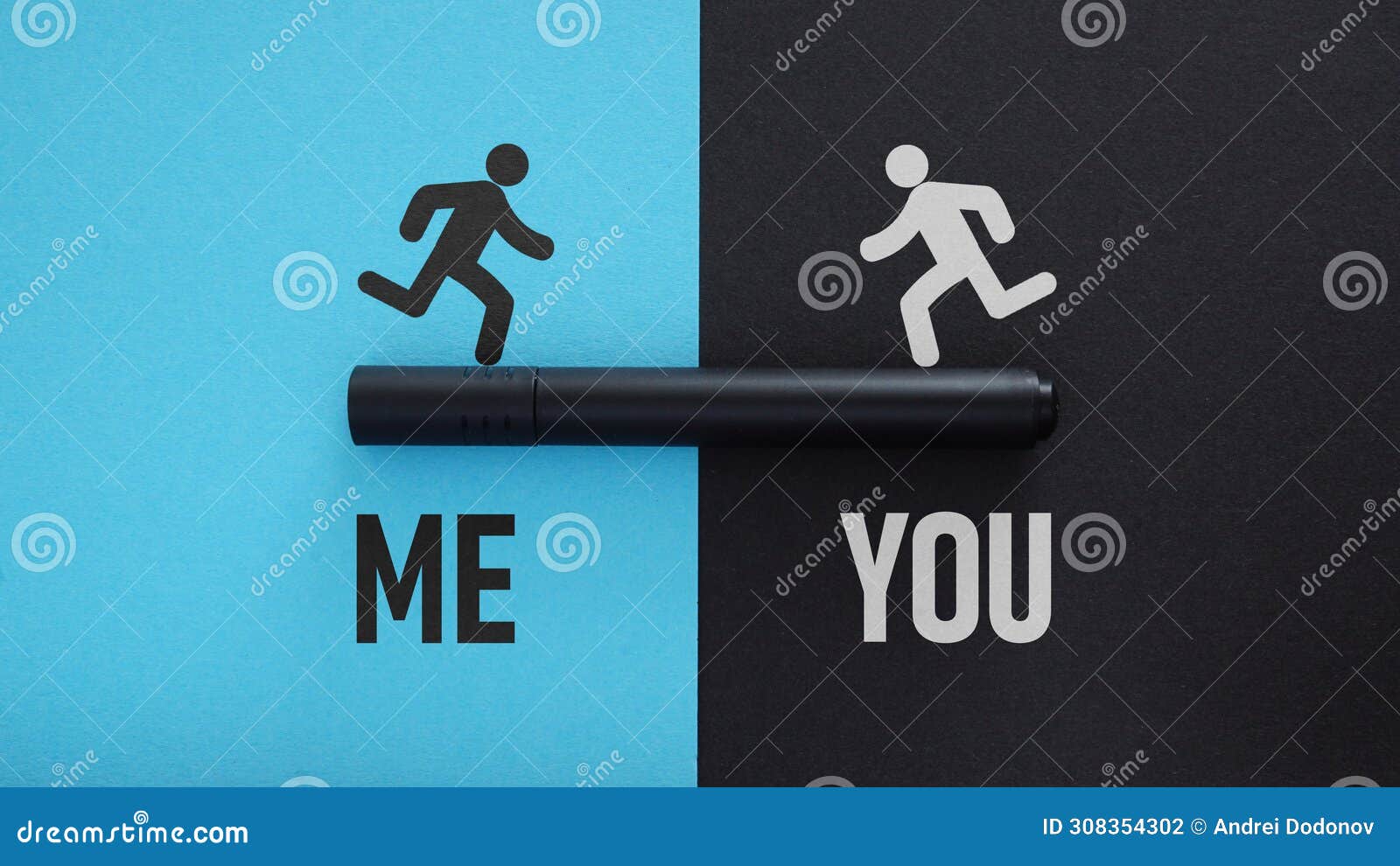You Versus Me is Shown Using the Text Stock Photo - Image of difference ...