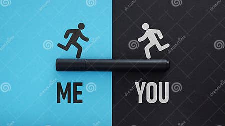 You Versus Me is Shown Using the Text Stock Photo - Image of difference ...