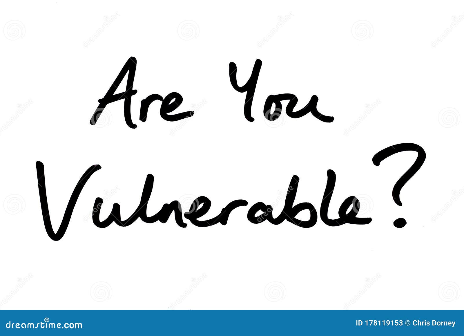 Are You Vulnerable stock illustration. Illustration of message - 178119153