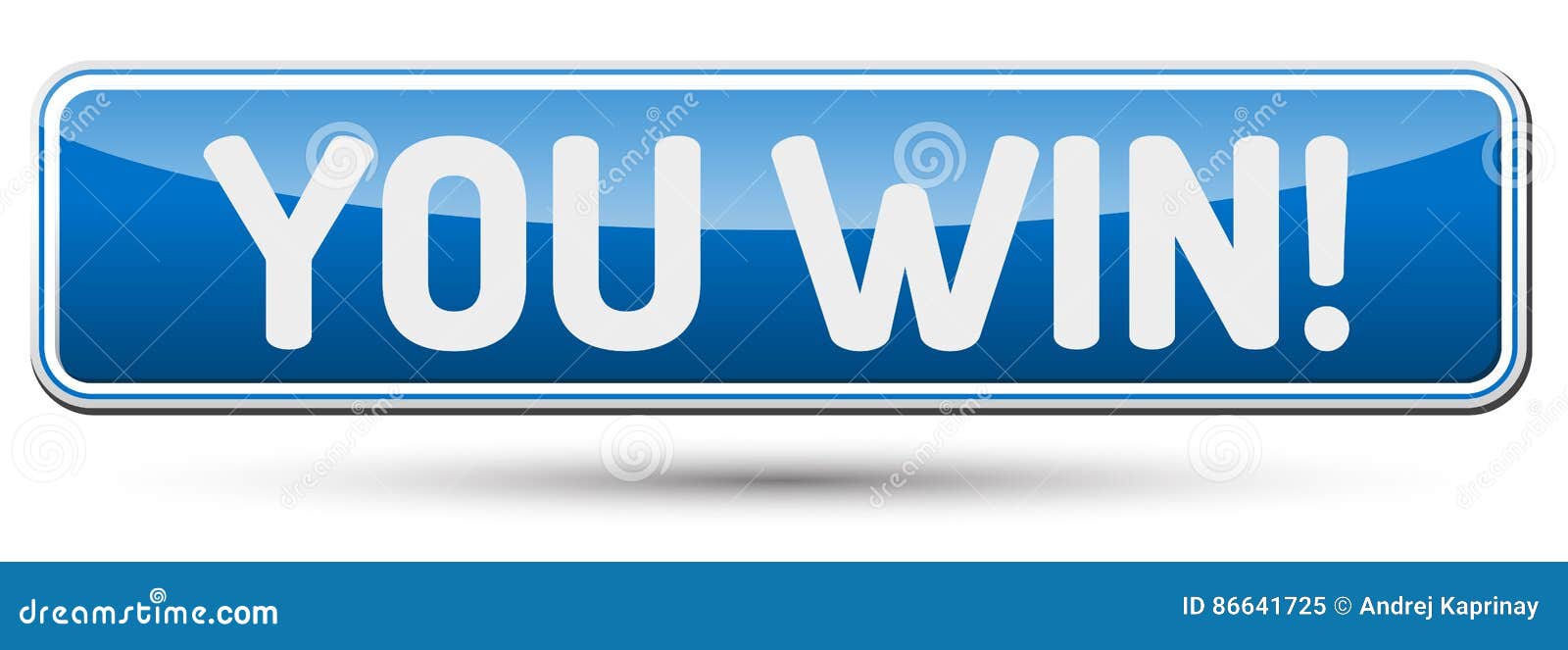 YOU WIN - Abstract Beautiful Button with Text. Stock Vector ...