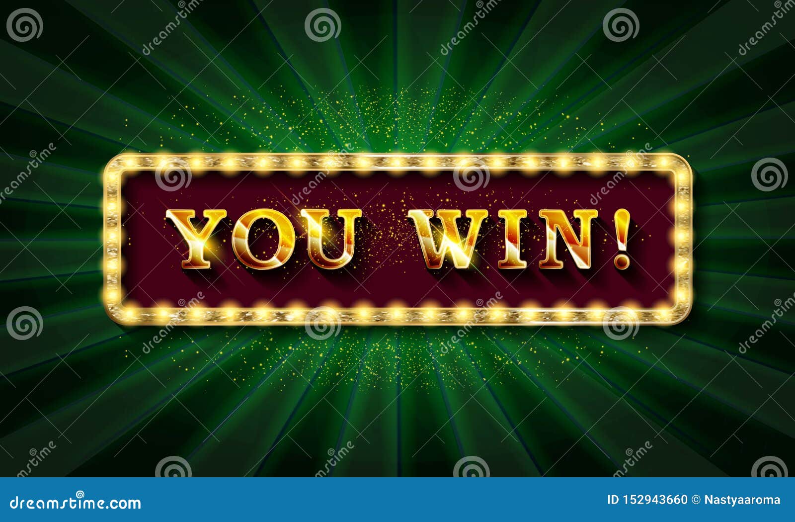 You win banner design stock illustration. Illustration of playing ...