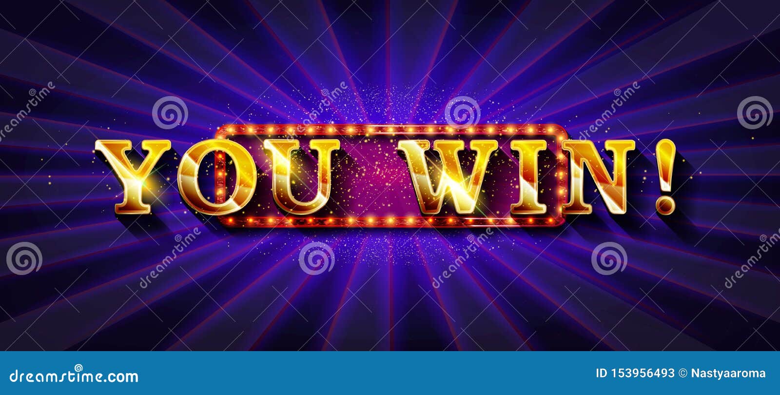 You win banner design stock illustration. Illustration of glamorous ...