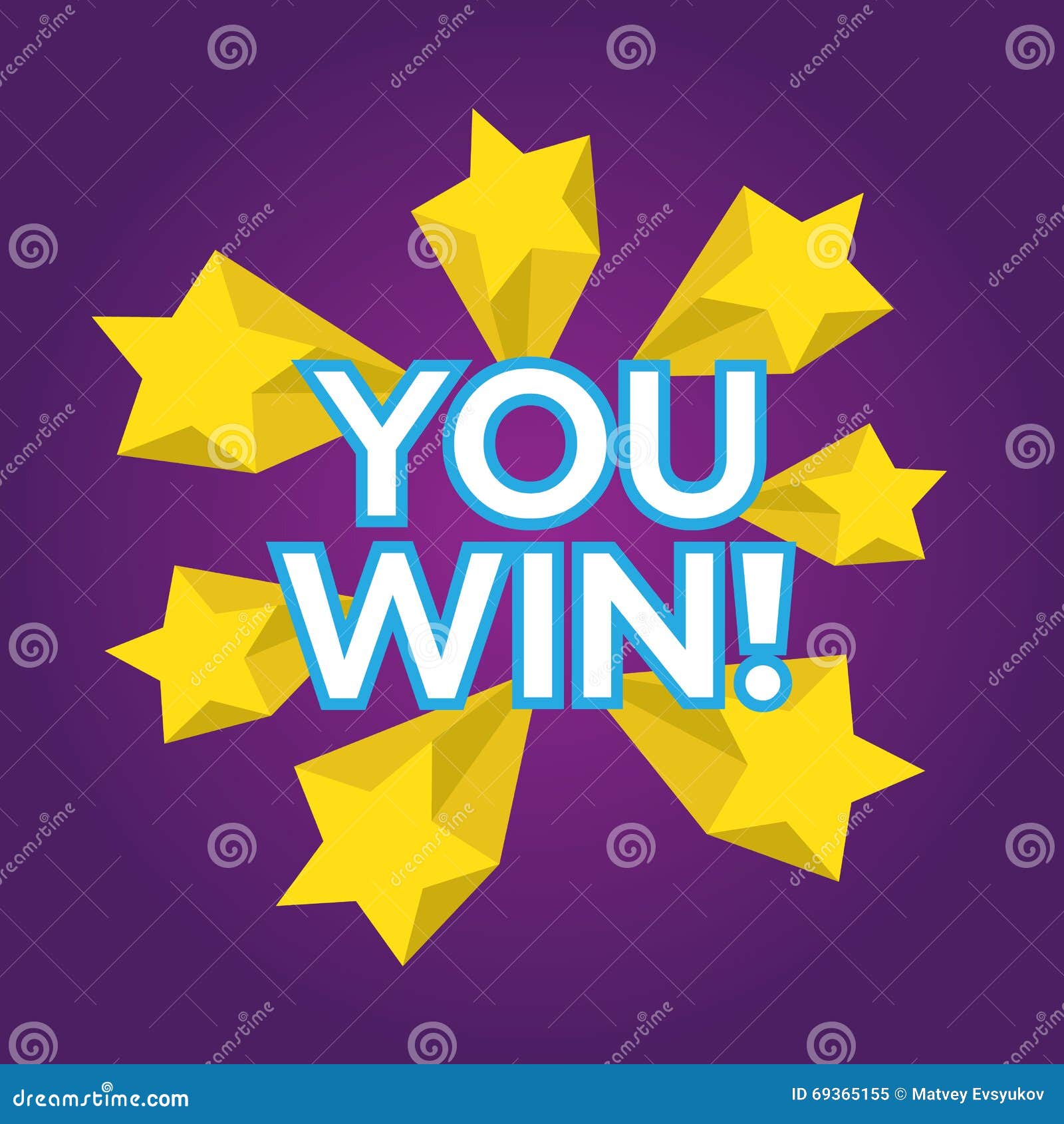 You Win. stock illustration. Illustration of design, text - 69365155