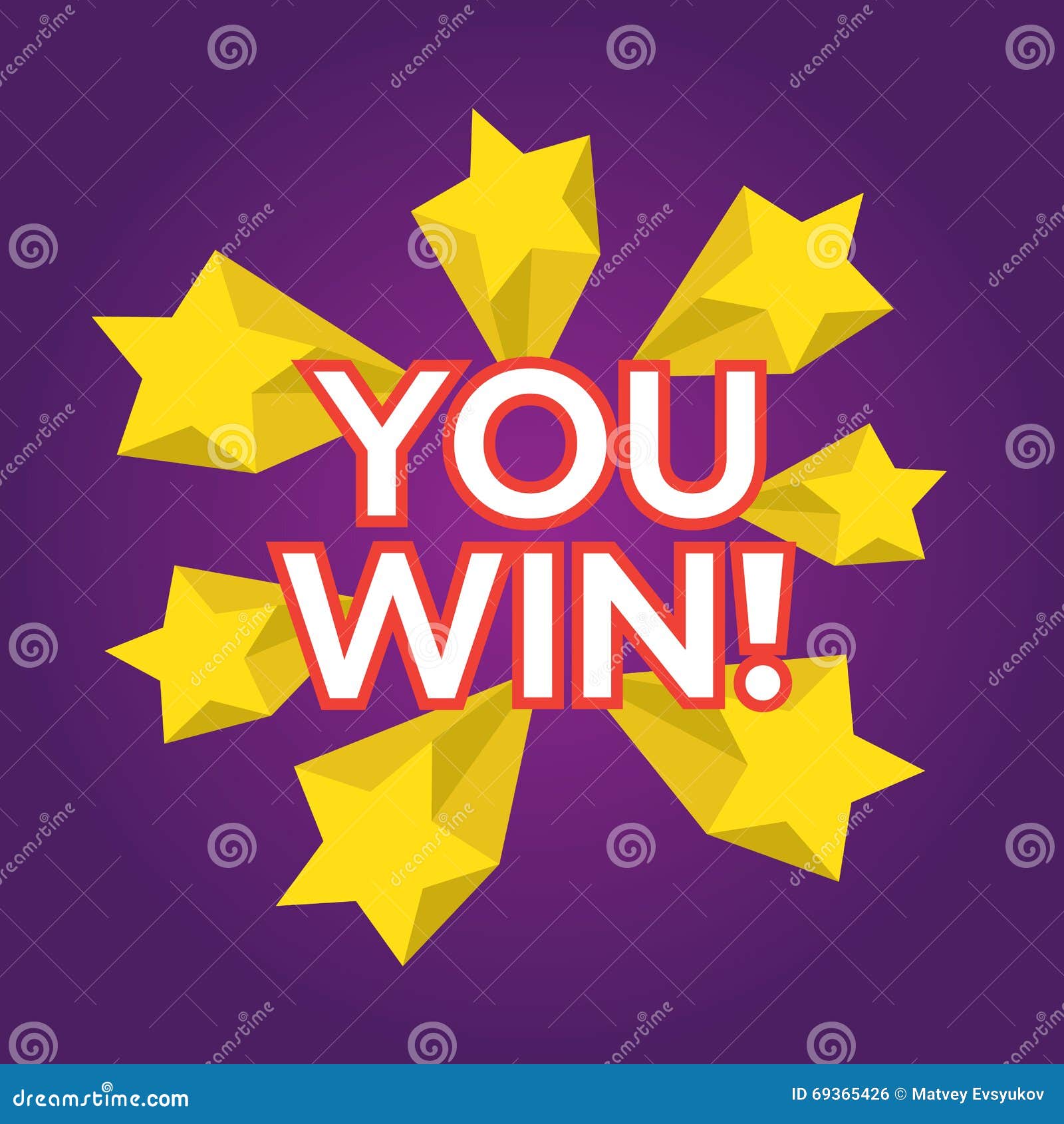 You Win. stock illustration. Illustration of cmyk, colors - 69365426