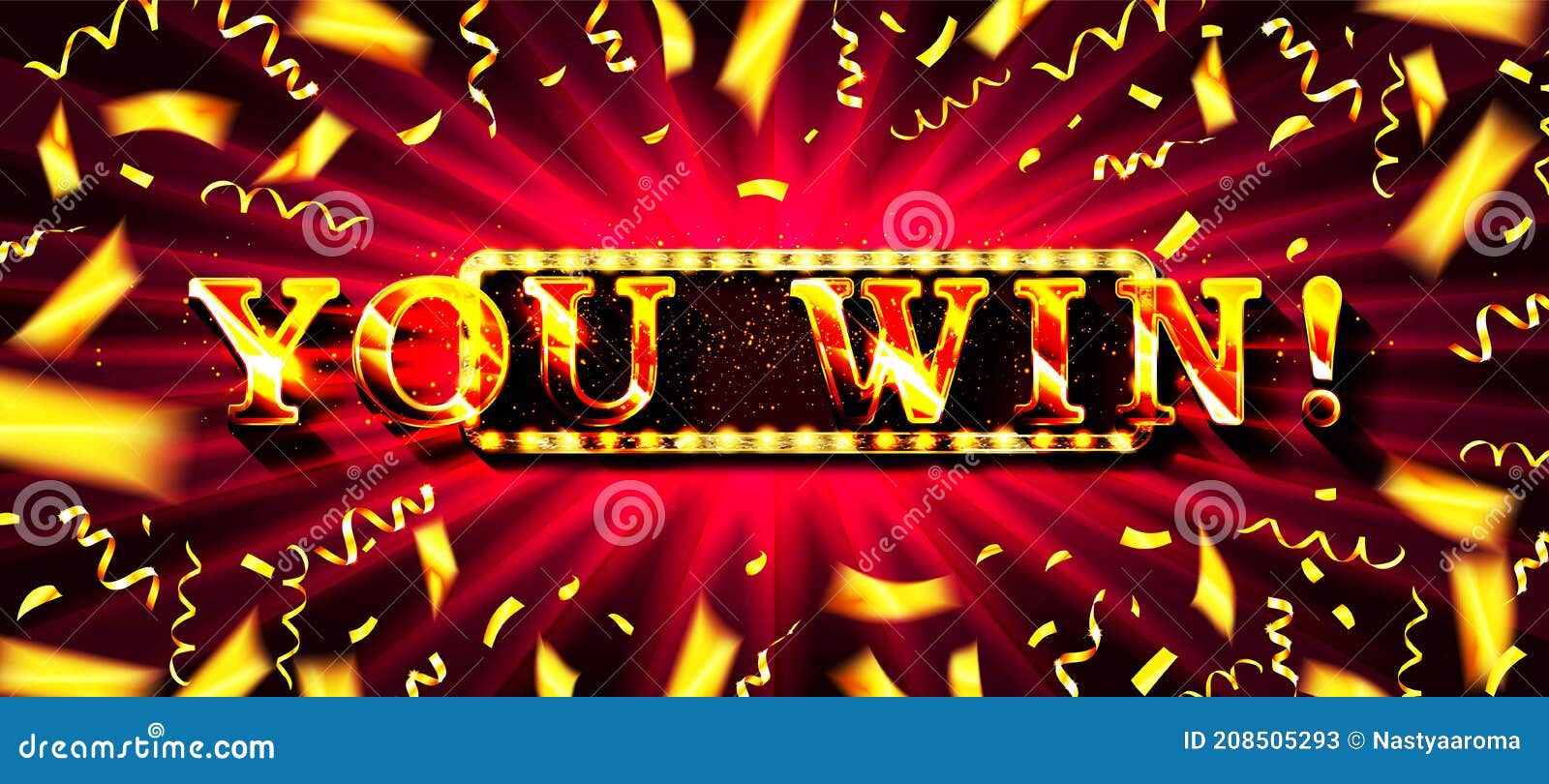 You Win frame label stock vector. Illustration of design - 208505293