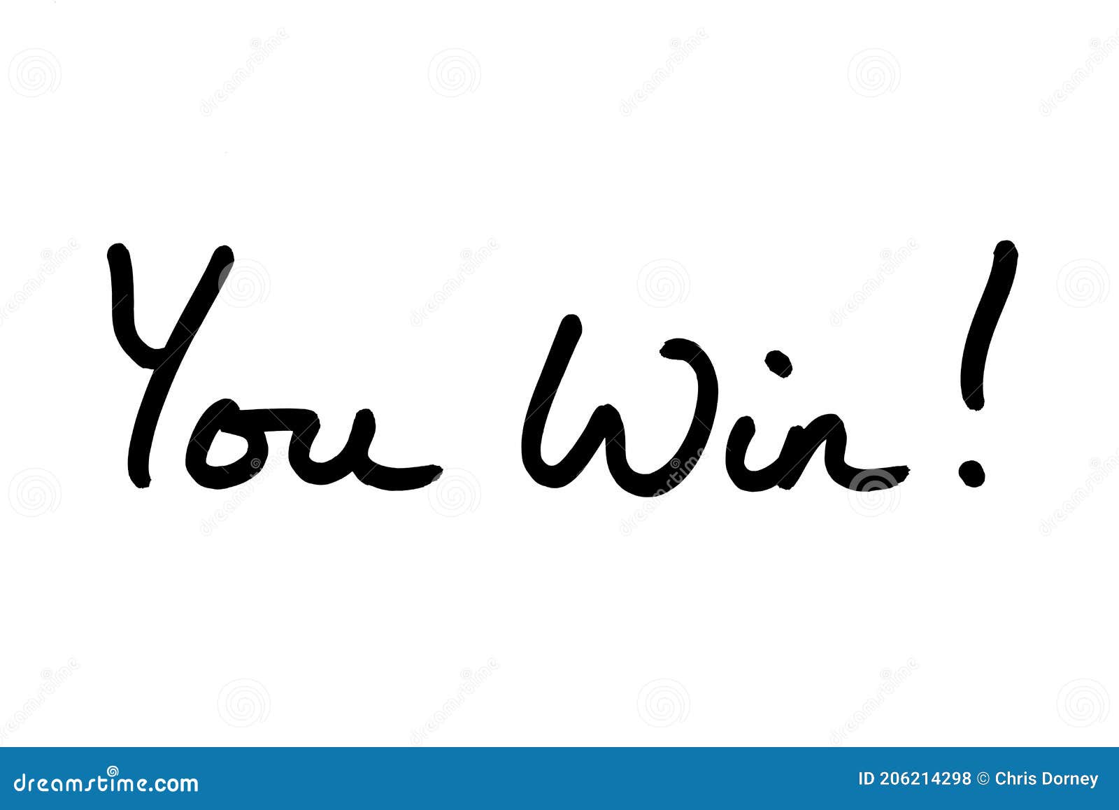 You Win stock illustration. Illustration of memo, illustrative - 206214298