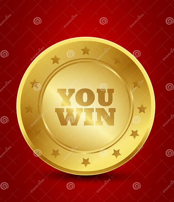 You win medal stock vector. Illustration of betting, leader - 30682953