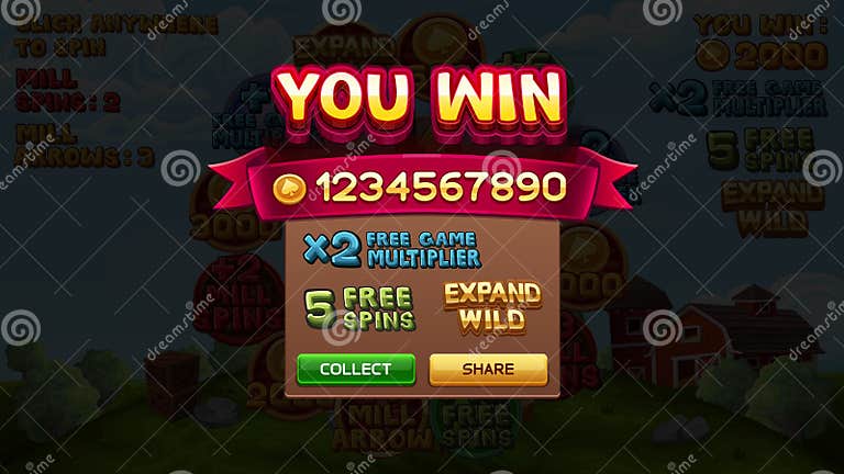 You win screen for game stock vector. Illustration of prize - 93051075