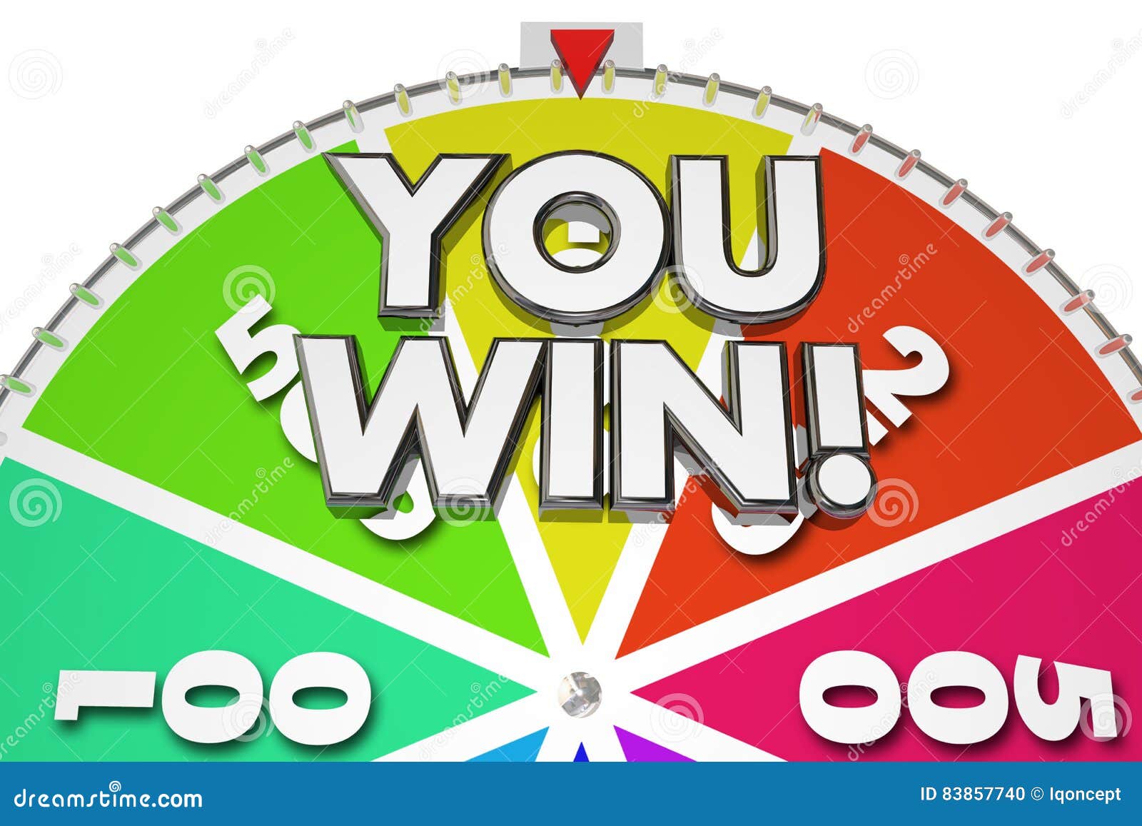 You Win Spinning Game Show Wheel Stock Illustration - Illustration of ...