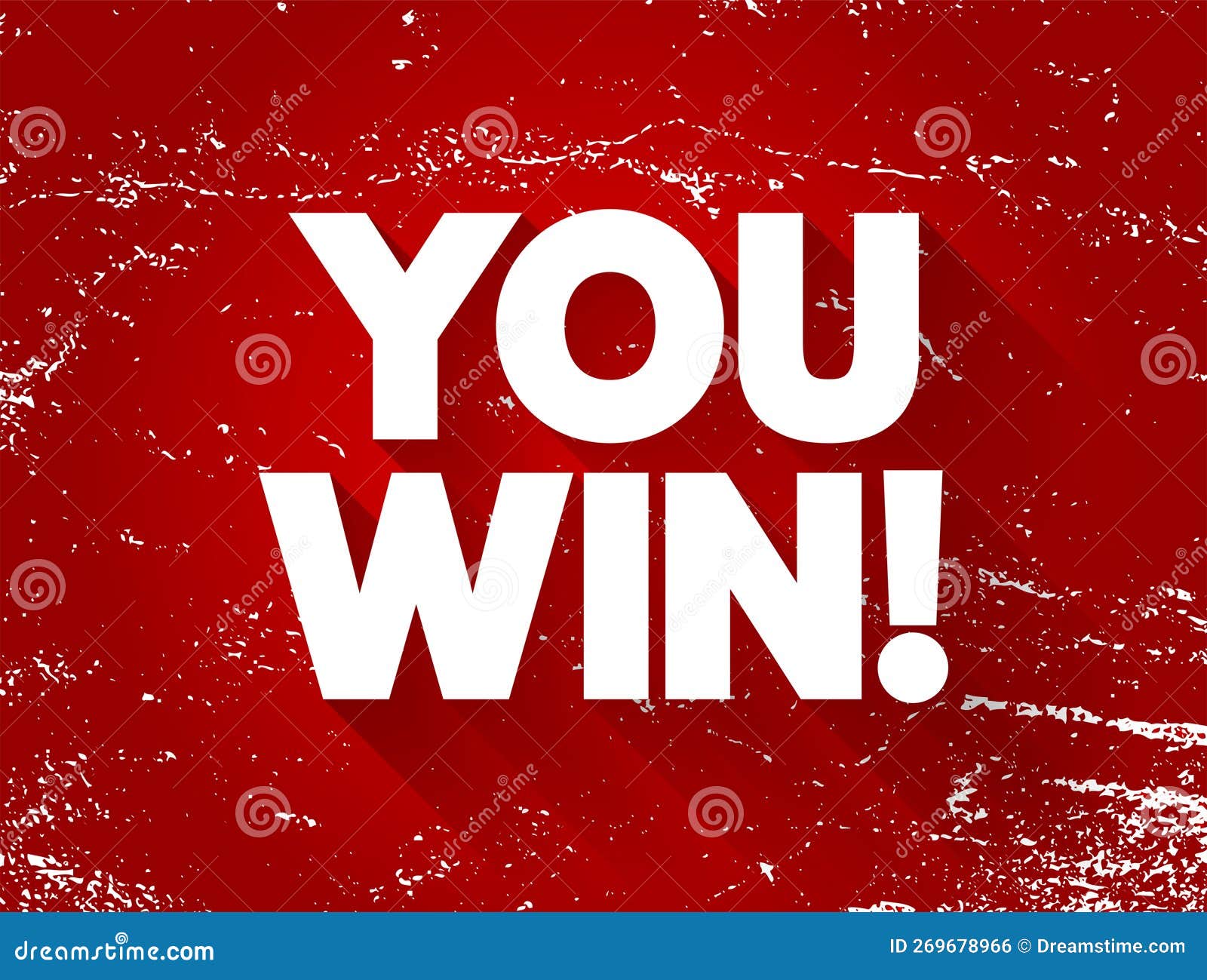 YOU WIN! Text Concept for Presentations and Reports Stock Illustration ...