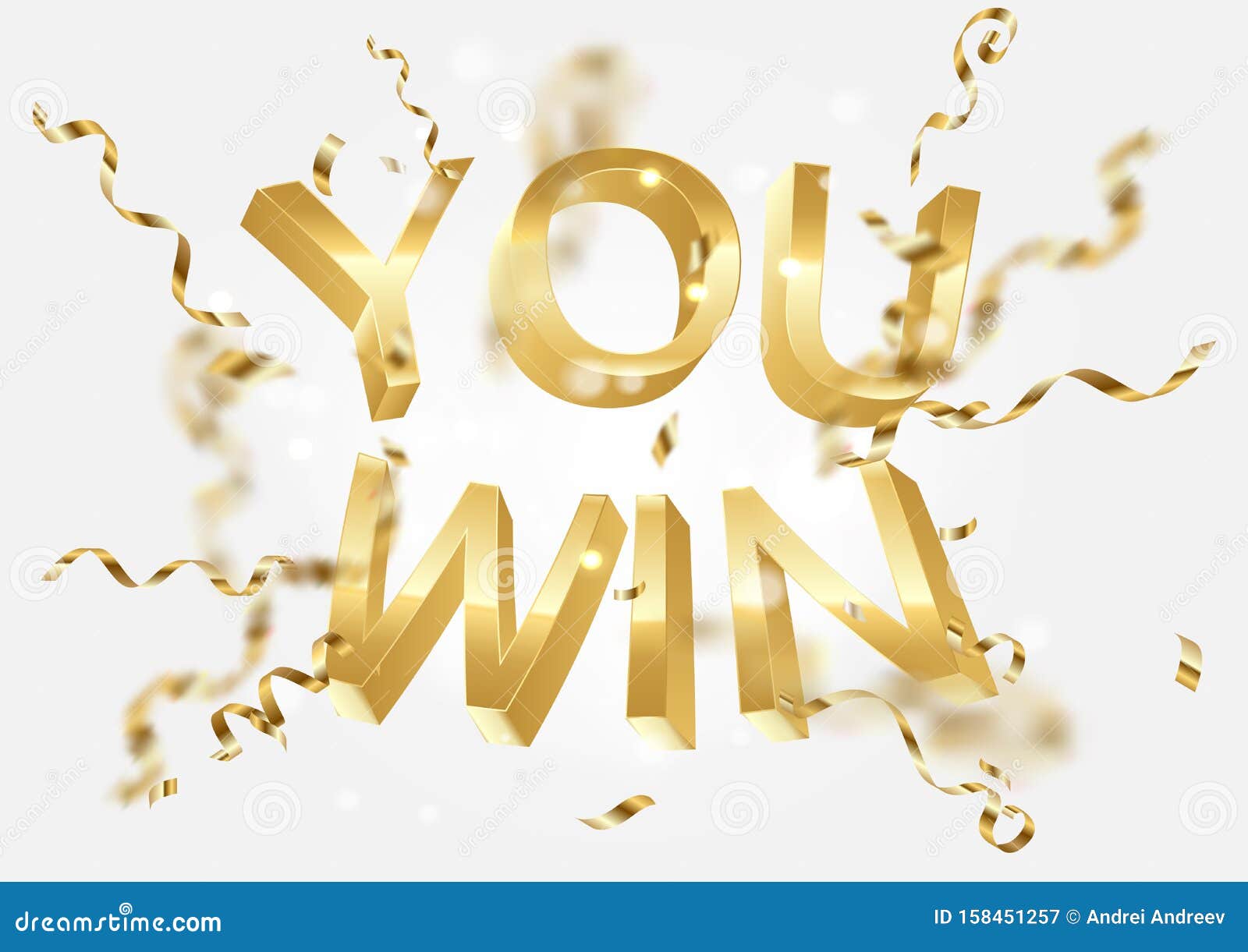 You Win Vector Winner Banner Background Stock Illustration ...