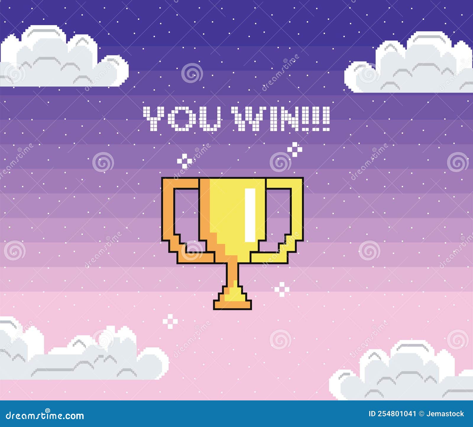 You win video game stock vector. Illustration of video - 254801041