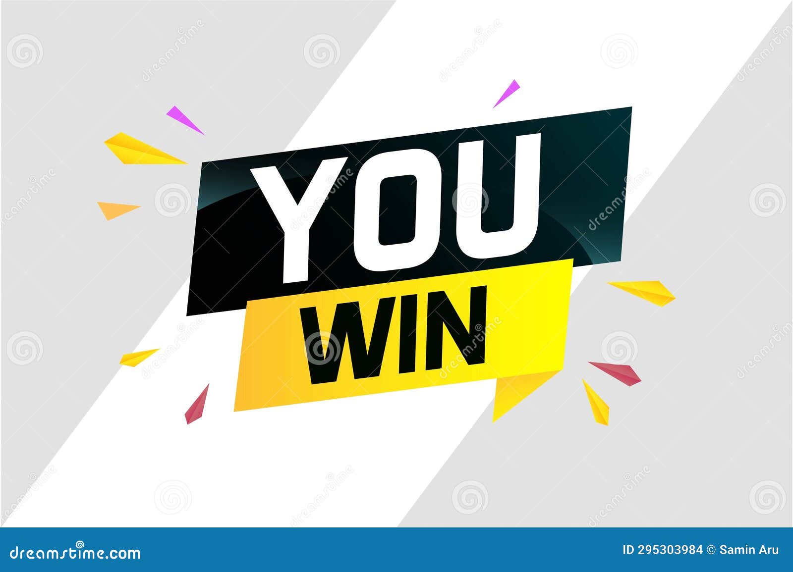 You Win Word Concept Vector Illustration Stock Vector - Illustration of ...