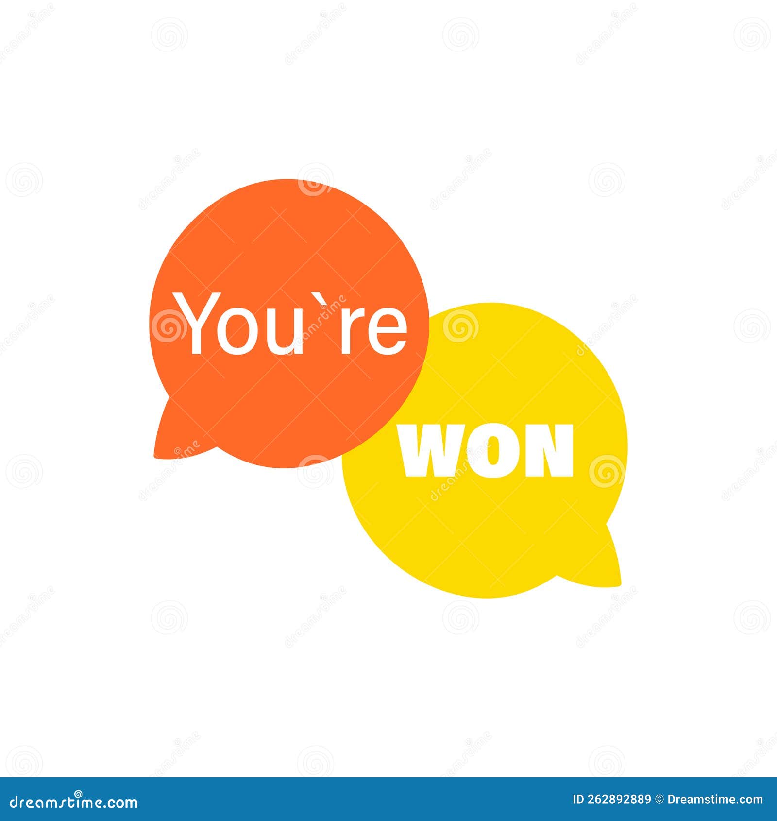 You are Won. Beautiful Symbol with Two Colours Stock Vector ...