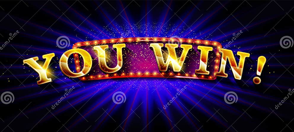 You won, button. stock vector. Illustration of background - 234947520