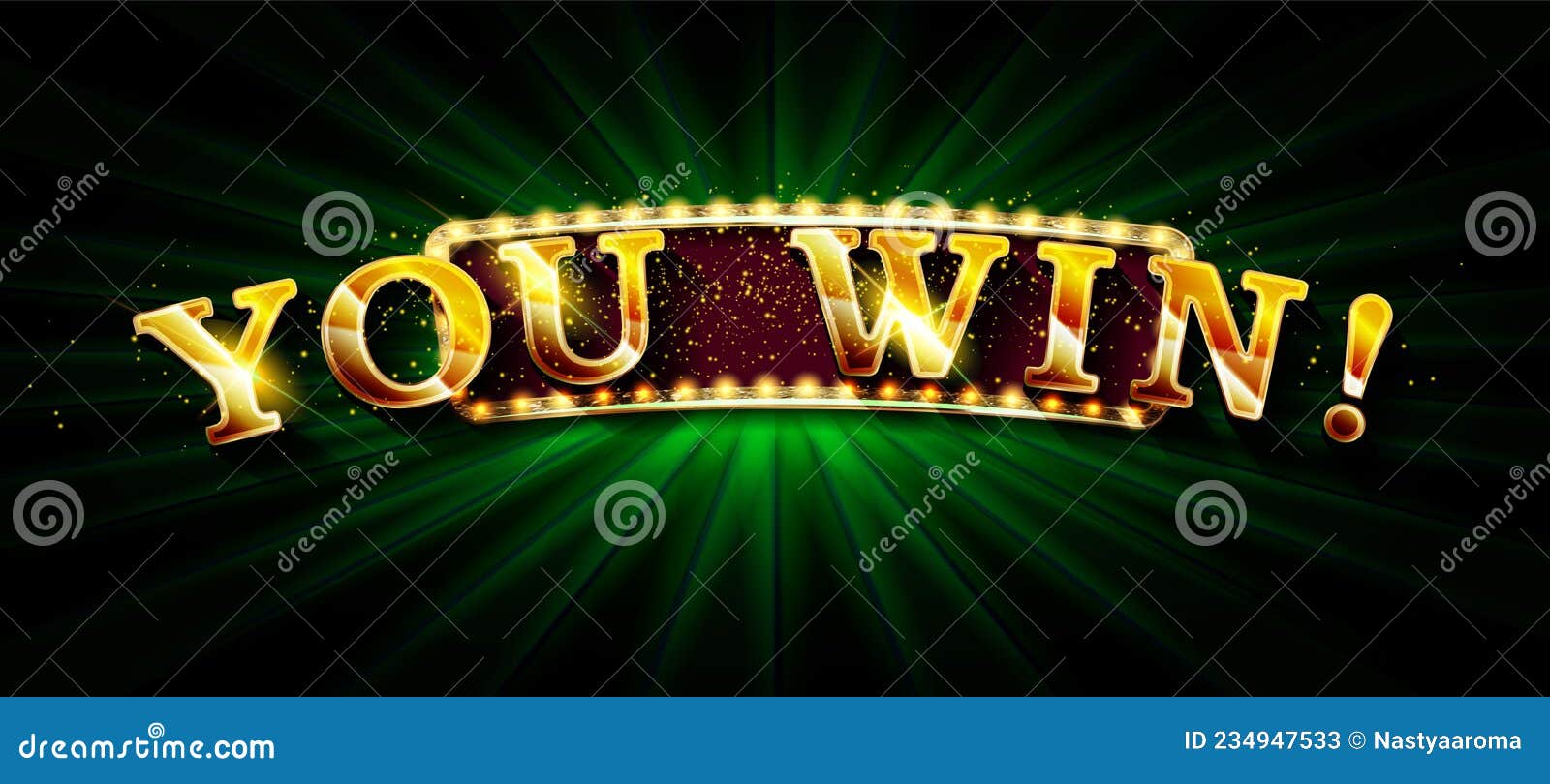 You won, button. stock vector. Illustration of roulette - 234947533