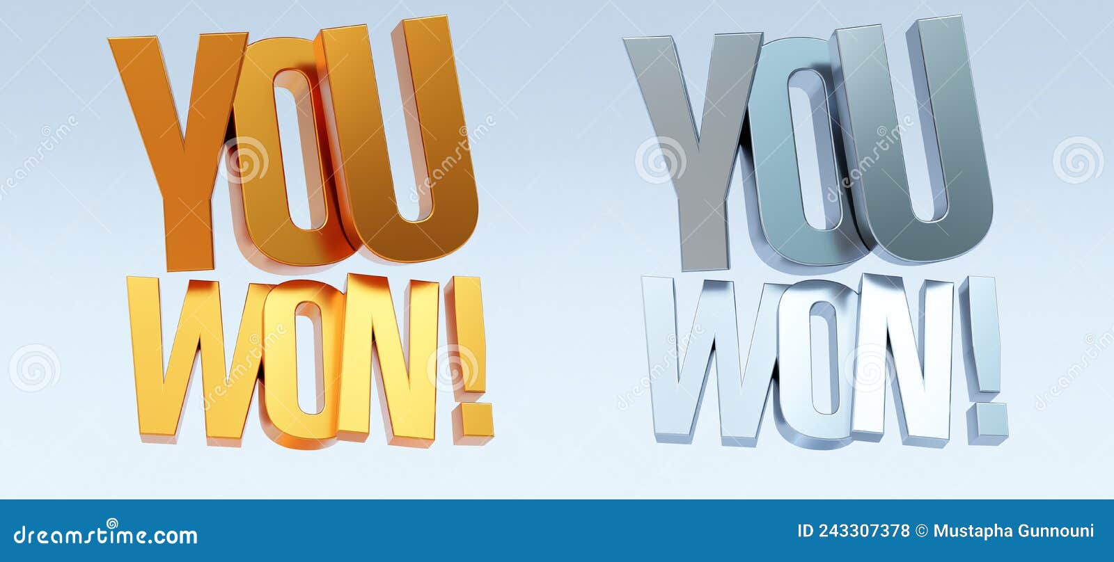 You Won Word Isolated on White Background Stock Illustration ...