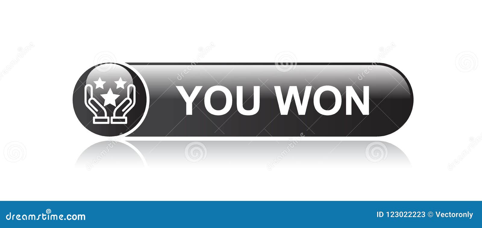 You won stock illustration. Illustration of button, future - 123022223