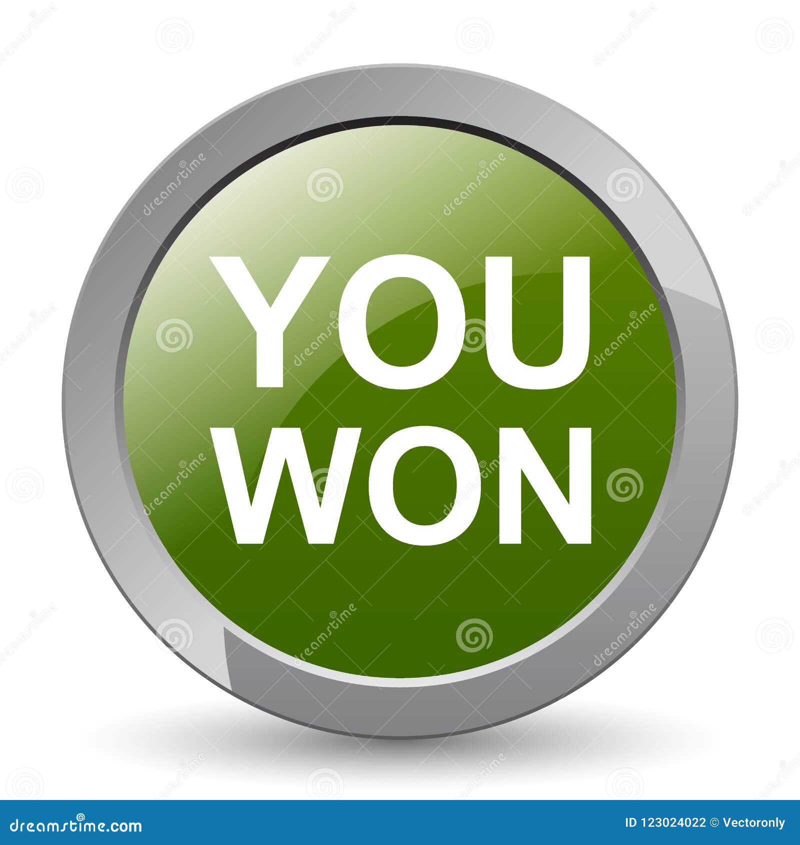 You won stock illustration. Illustration of banner, button - 123024022