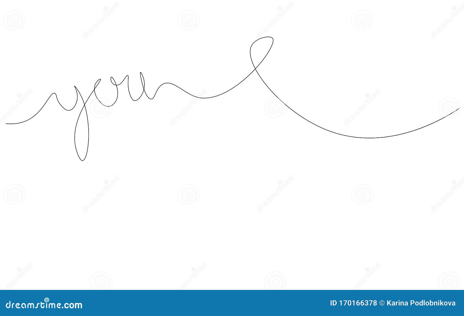 You Word Text Hand Drawing Vector Stock Vector - Illustration of sign ...