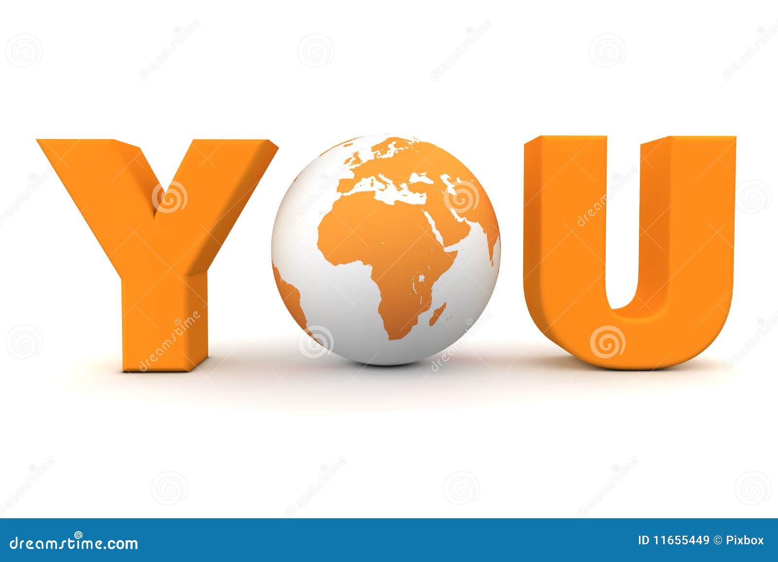 You World Orange stock illustration. Illustration of type - 11655449